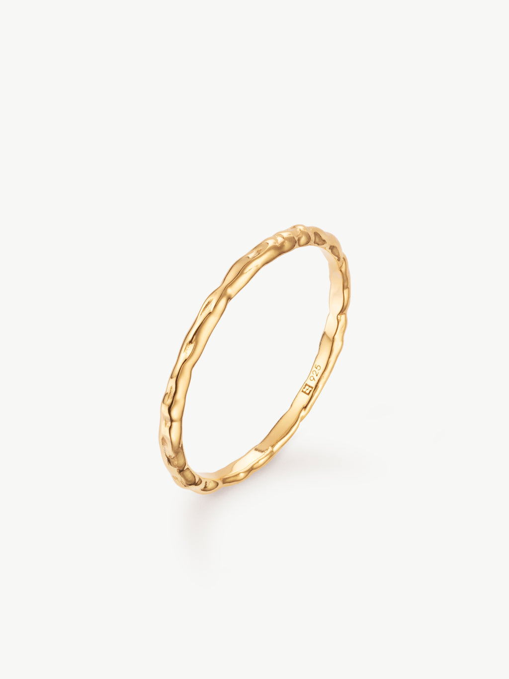 Molten Stacker Ring in 18ct Gold Vermeil | L'ERA Jewellery
